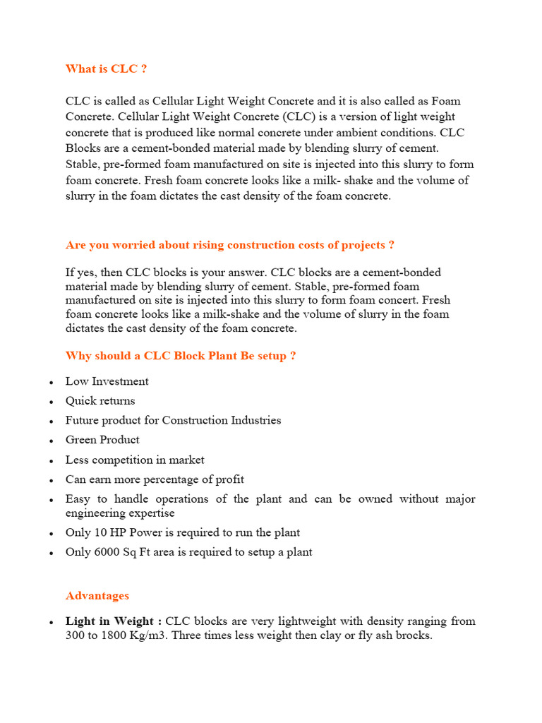 What Is CLC ?: Light in Weight: CLC Blocks Are Very Lightweight With ...