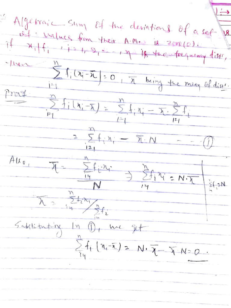 Properties of Arithmetic Mean | PDF