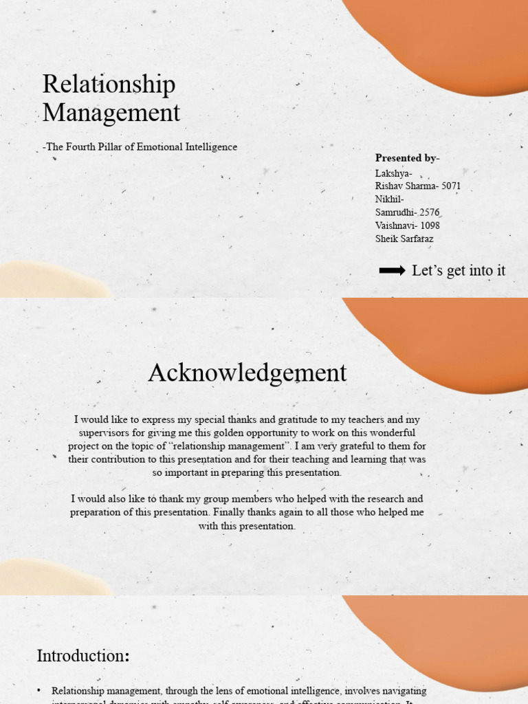 Emotional Intelligence in Relationship Management | PDF | Emotional ...