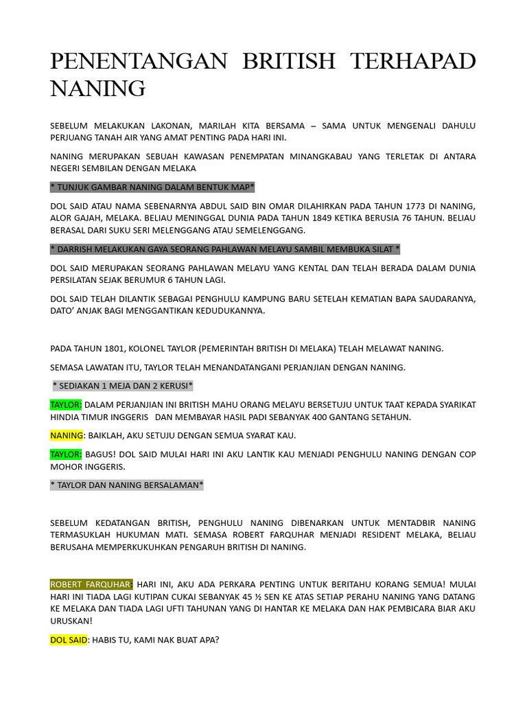 Penentangan British Terhapad Naning | PDF | Perjalanan | Agama ...