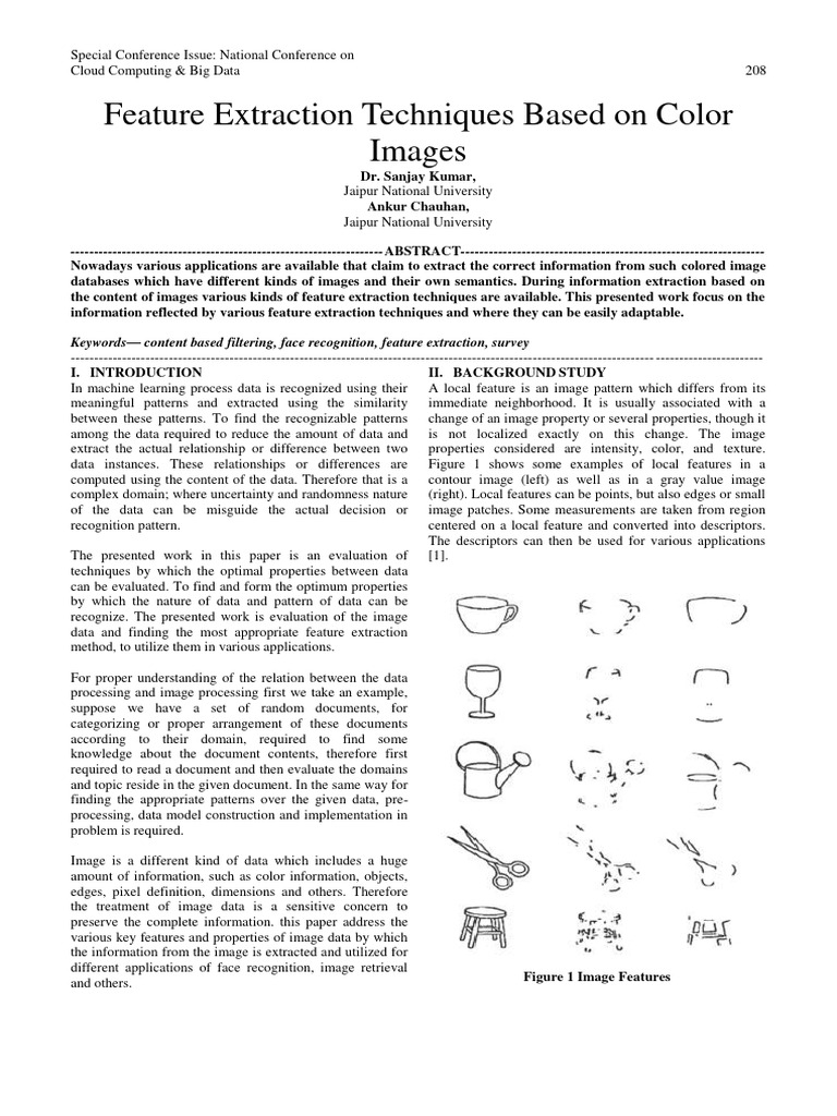 Feature Extraction Techniques Based On Color Images | PDF | Information Retrieval | Computing