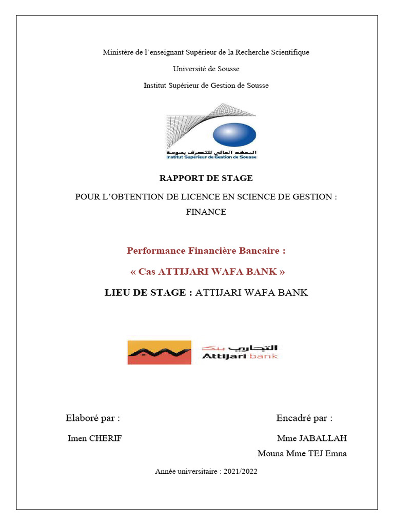 PFE Final . | PDF | Banques | Ratio financier