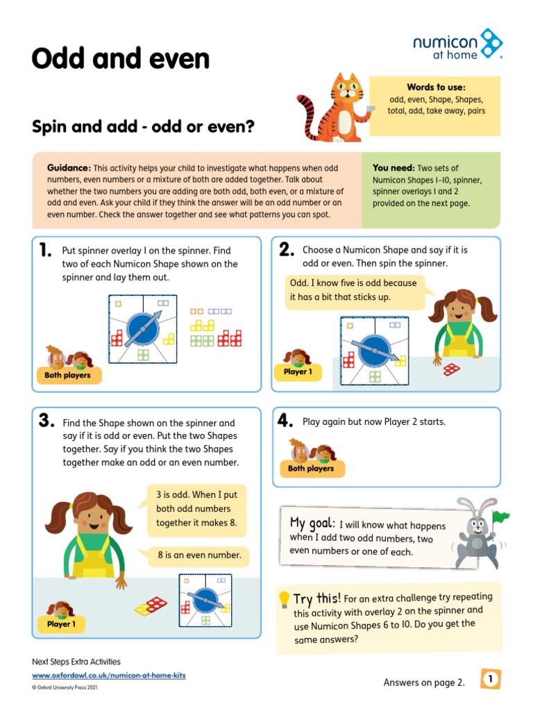Numicon Home Activities for Kids | PDF