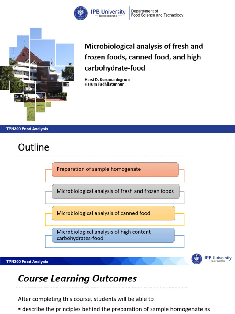 Microbiological Analysis - Application in Foods - HFA | PDF | Canning ...