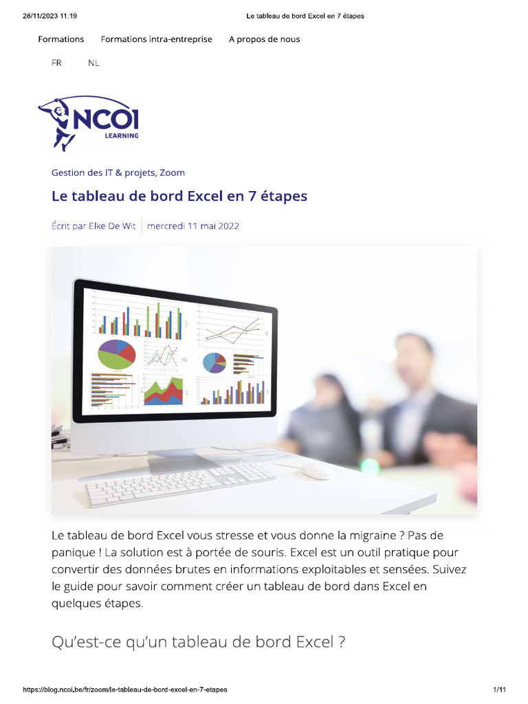 Tableau de Bord Excel en 7 Etapes | PDF