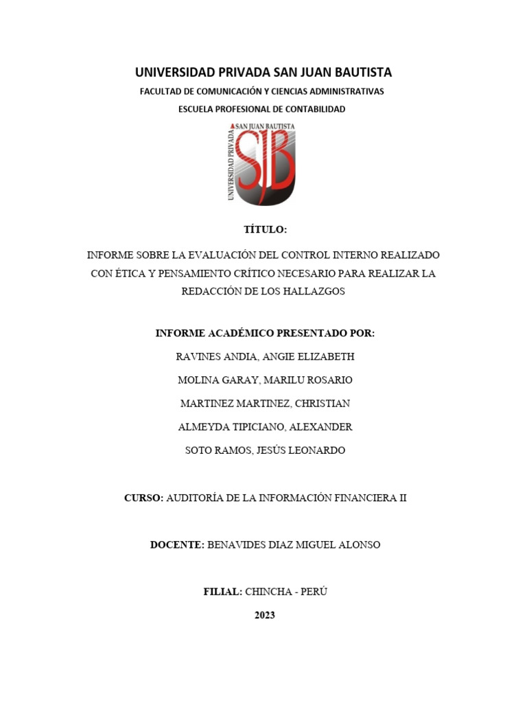 Evaluación de Control Interno en BBVA | PDF | Auditoría | Business