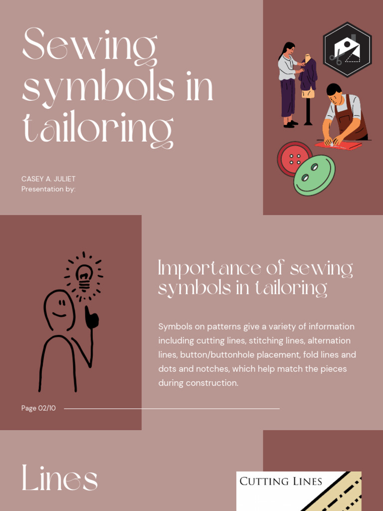 Essential Sewing Symbols in Tailoring | PDF | Sewing | Seam (Sewing)