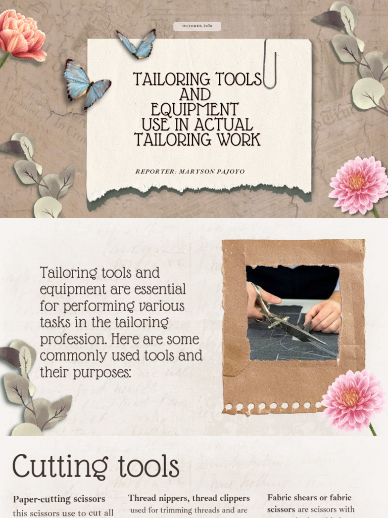 Essential Tailoring Tools Guide | PDF | Sewing | Seam (Sewing)