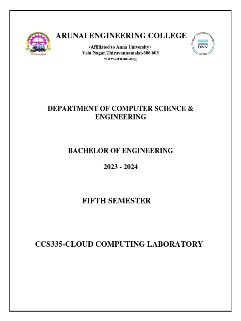 Ccs335-Cloud Lab Manual Complete | PDF | Apache Hadoop | Virtual Machine