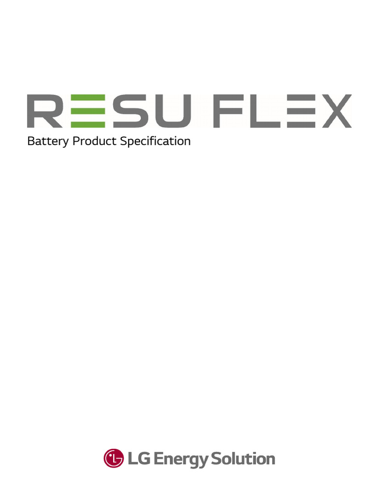 LG Energy Solution RESU FLEX 8.6 - 17.2 | PDF | Electrical Connector | Manufactured Goods