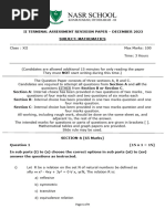 2023 BHSEC Mathematice MA | PDF | Question | Mathematics