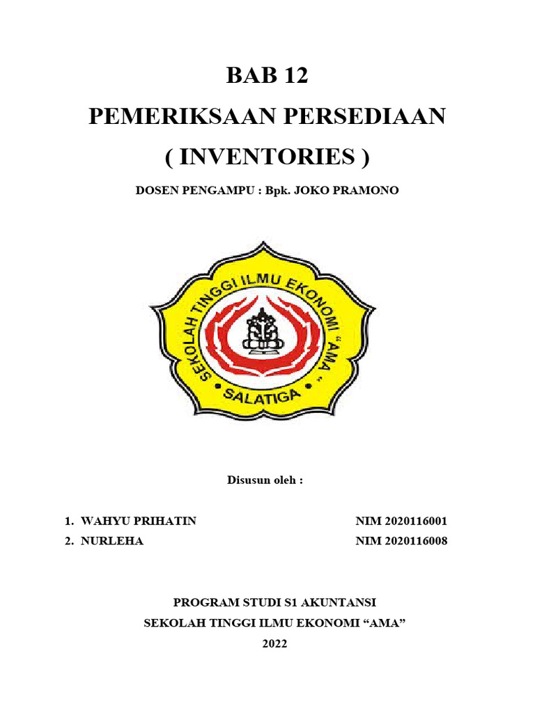 BAB 12 Pemeriksaan Persediaan | PDF