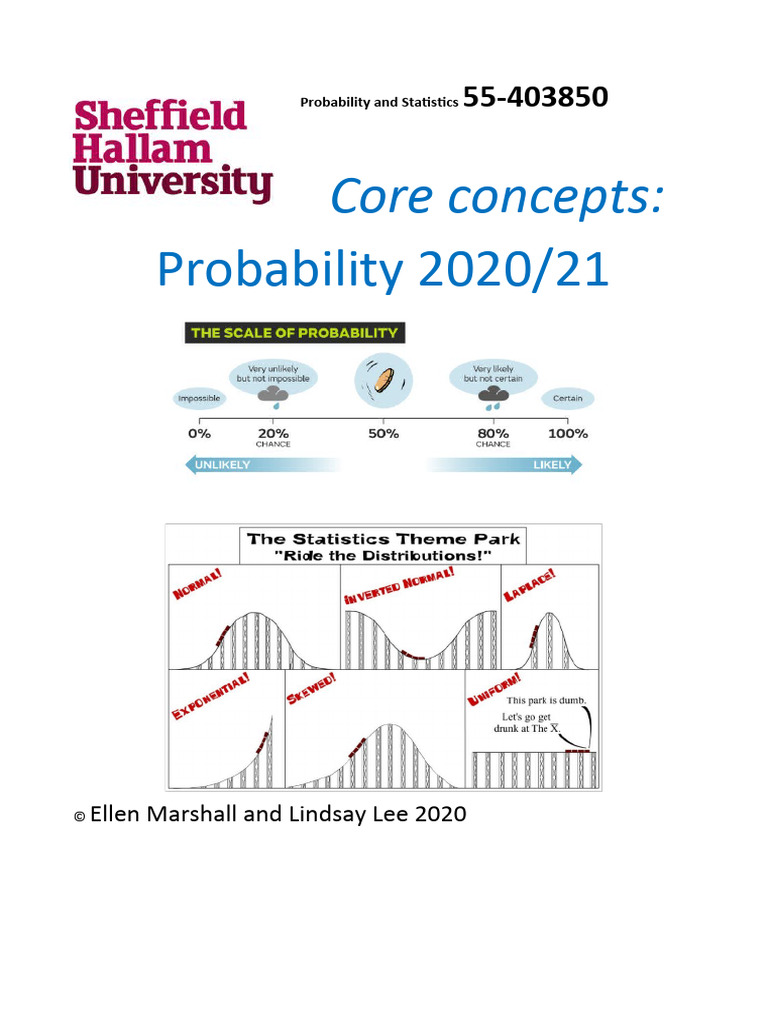 Core Concepts - Probability Booklet 2020-21 | Download Free PDF | Probability Distribution ...