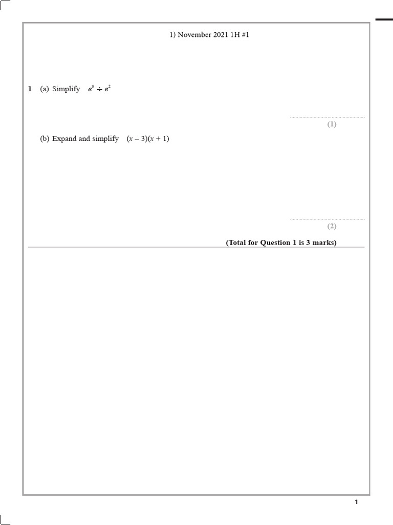 1.1 Algebraic Manipulation | PDF | Algebra | Mathematics