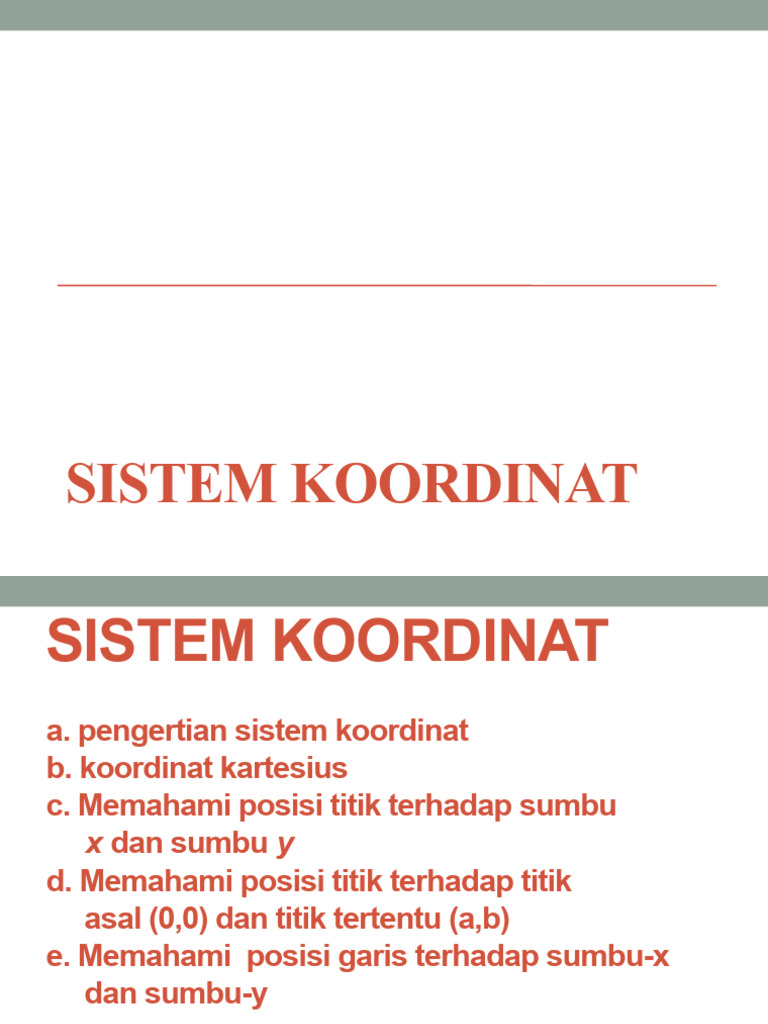 Sistem Koordinat | PDF