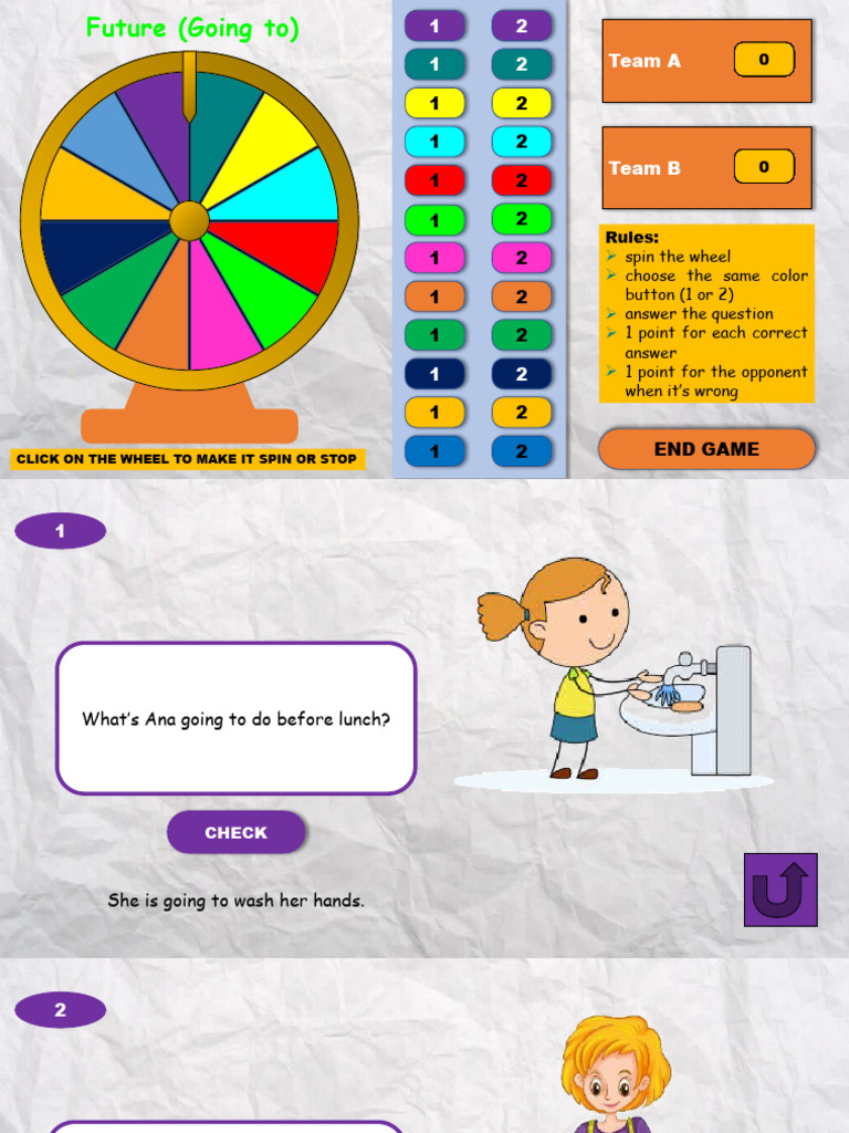 Going To Game With Spinning Wheel and Scoreboard Fun Activities Games ...