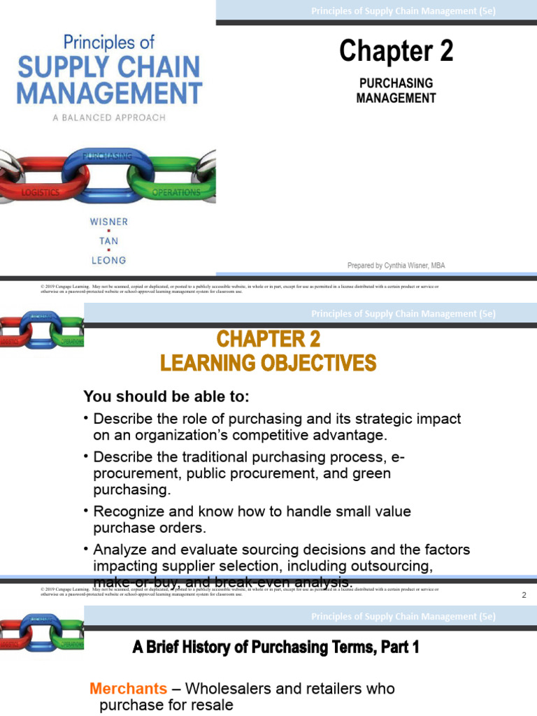 5th Ed Chapter 02 | PDF | Supply Chain | Supply Chain Management