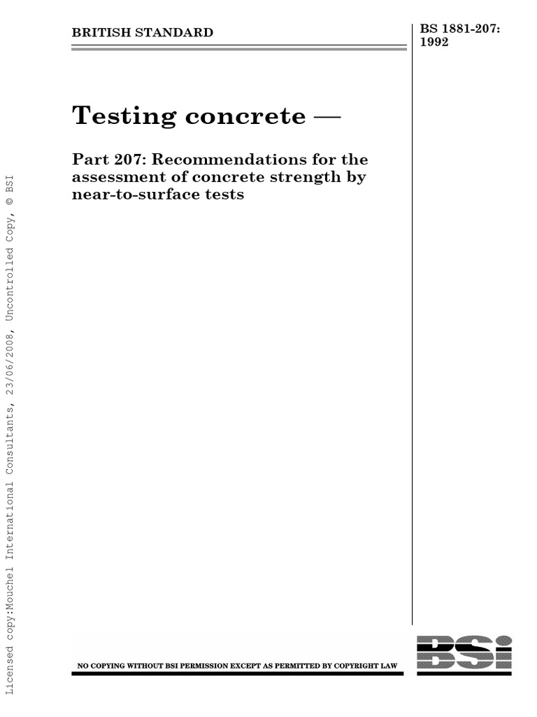 BS 1881-207-1992 | PDF | Concrete | Screw