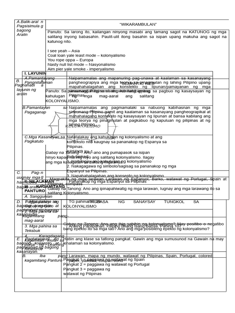 Ap 1ST, Day Week 1, Q2 | PDF