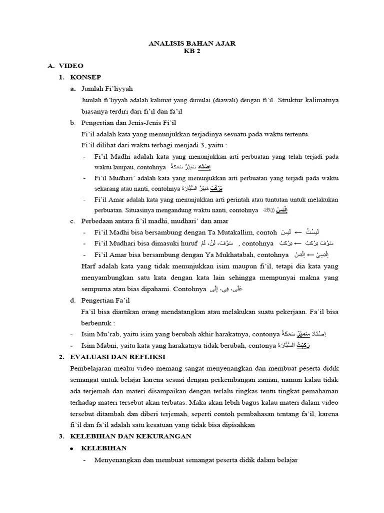 Analisis Bahan Ajar KB 2 | PDF