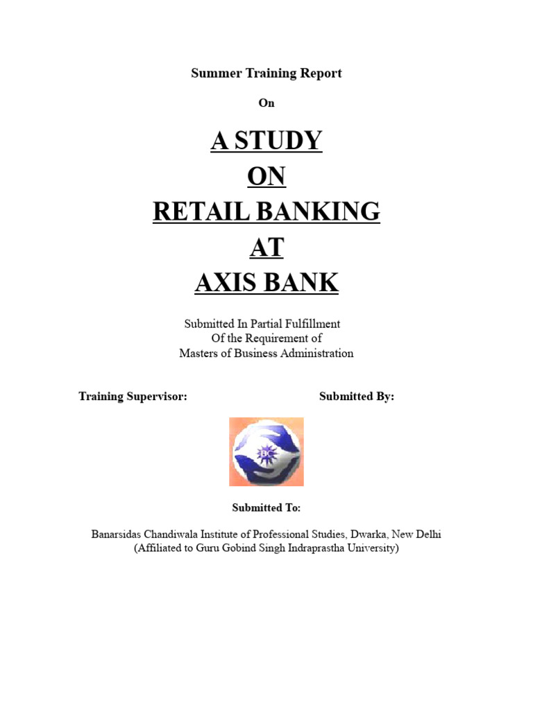 Project On Retail Banking | PDF | Banks | Loans