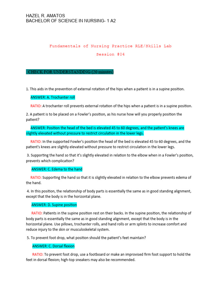 Amatos Session #4 | PDF | Anatomical Terms Of Motion | Foot