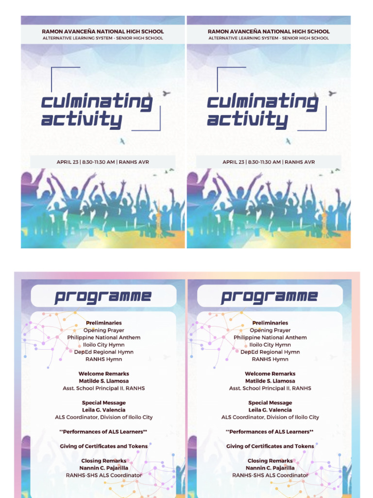 ALS Culminating - Program | PDF