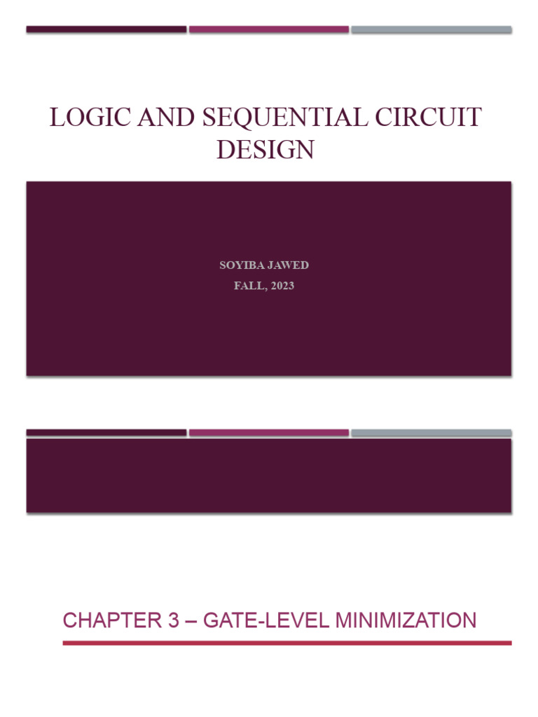 Gate-Level Minimization Techniques | PDF | Teaching Mathematics | Boolean Algebra