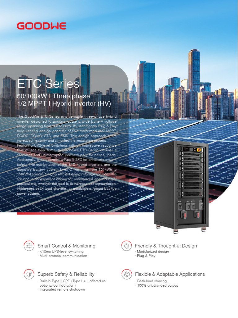 GW - ETC 50-100K - Datasheet-EN | PDF | Power Inverter | Power Supply