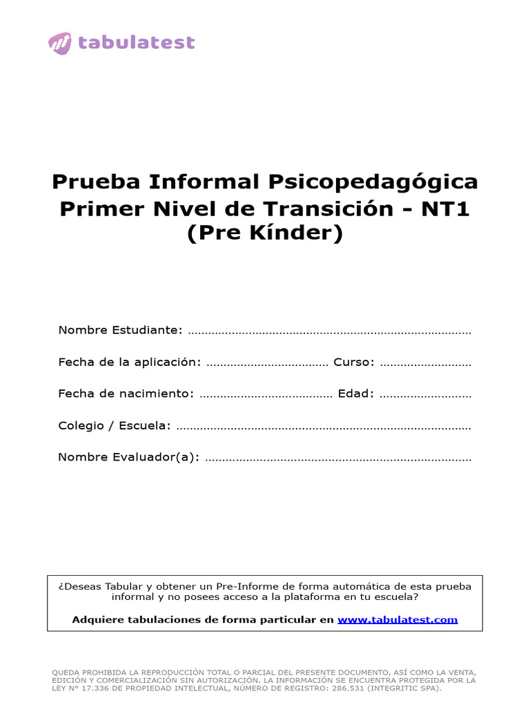 Prueba Nt1 | PDF