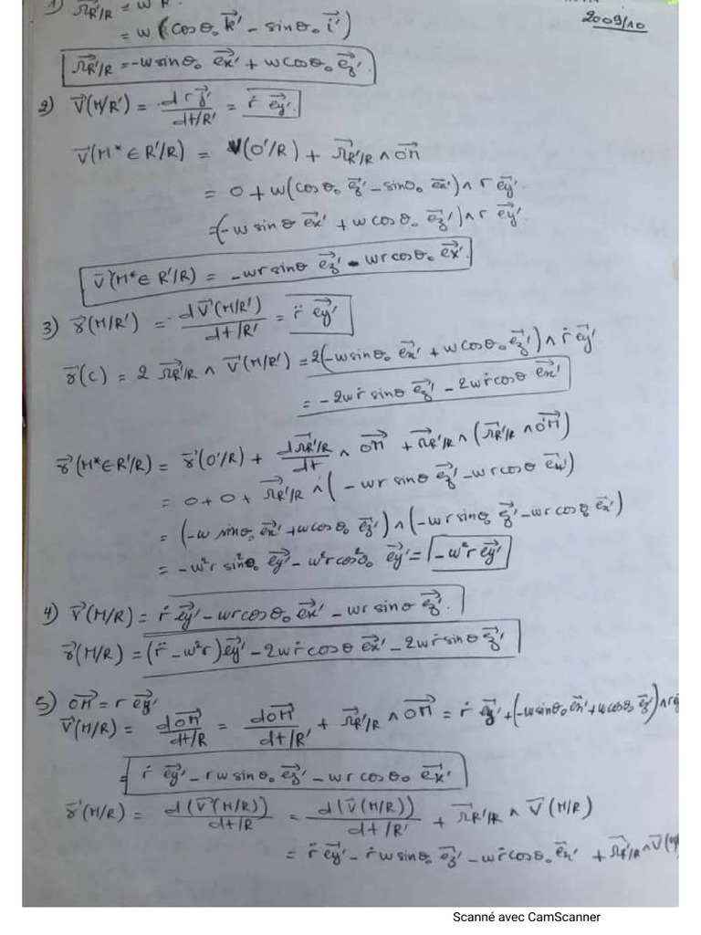 Correction Exam Mecanique 2009-2010 | PDF