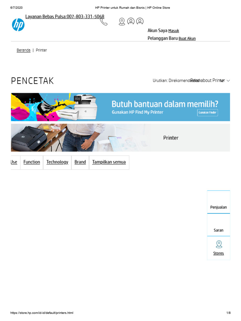 HP Printer Untuk Rumah Dan Bisnis - HP Online Store | PDF