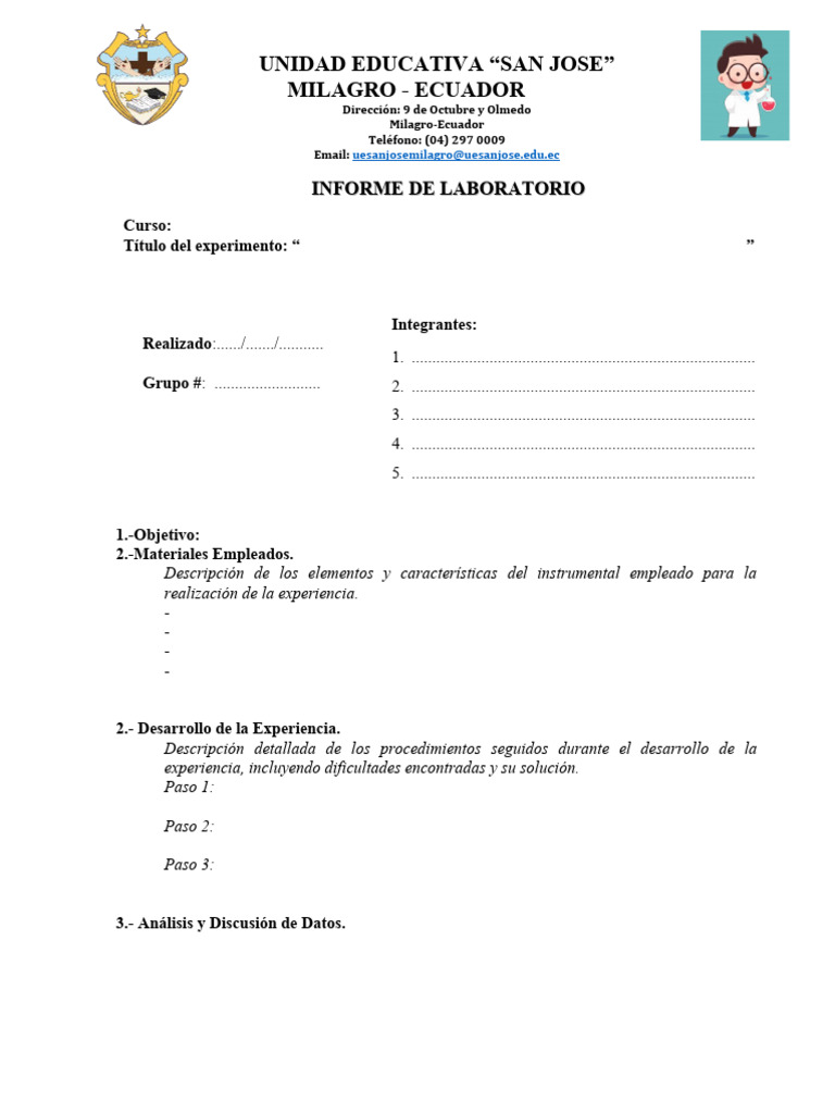 Informe Experimentos | PDF | Science