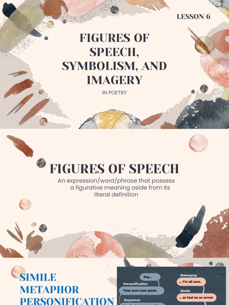 Lesson 6 Figures of Speech Symbolism and Imagery PDF | PDF | Metaphor ...