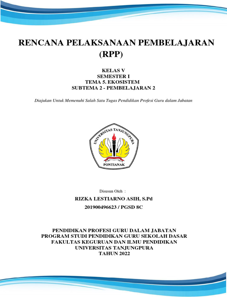 RPP Tema 5 Subtema 2 | PDF
