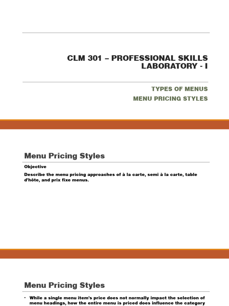 Principles of Menu Item Selection Kopyası | PDF | Menu | Food And Drink Principles of Menu Item Selection Kopyası | PDF | Menu | Food And Drink