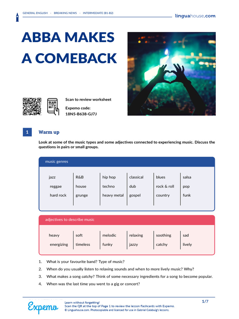 Abba Makes A Comeback British English Student | PDF