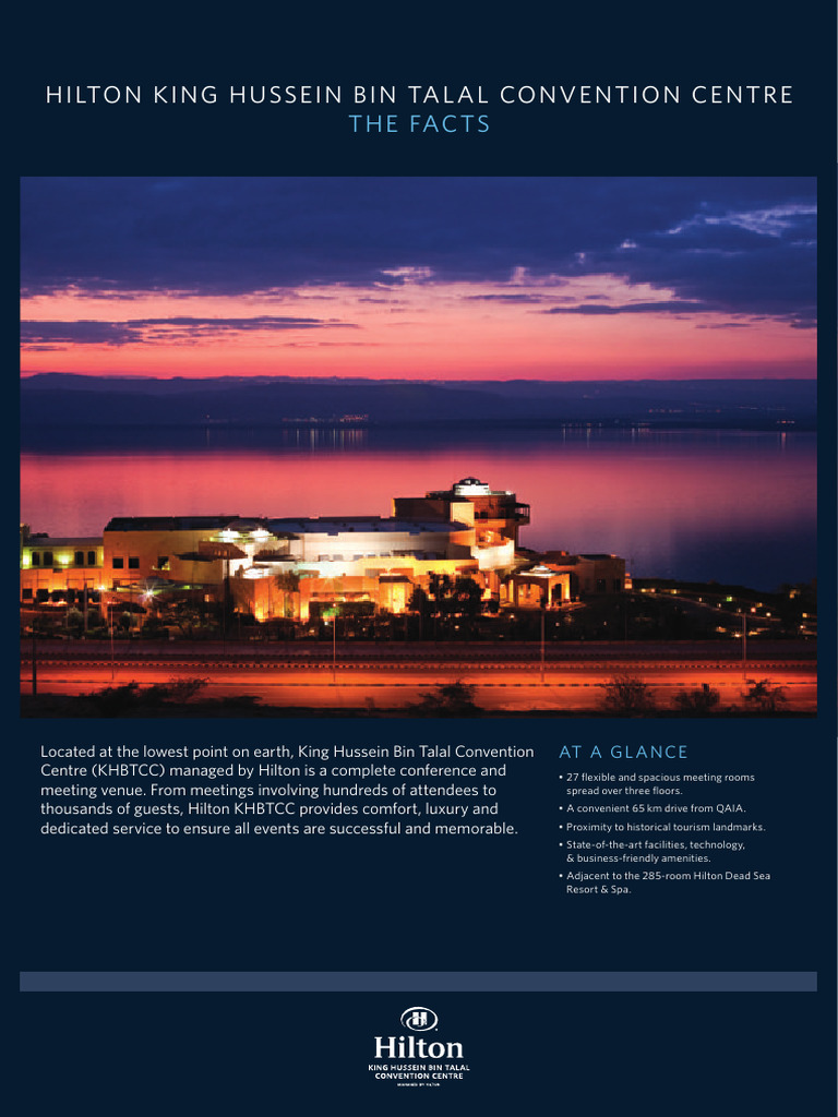Hilton KHBTCC - Fact Sheet - Final - Low Res | PDF | Jordan