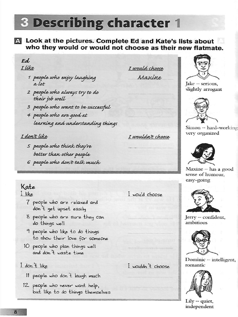 Unit 3 - Describing Character 1 | PDF