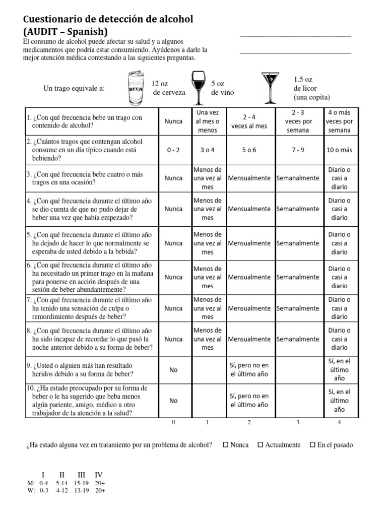AUDIT Spanish PDF | PDF | Productos biotecnológicos | Procesamiento de ...