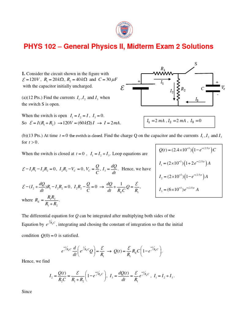 Phy 102 | PDF | Capacitor | Force