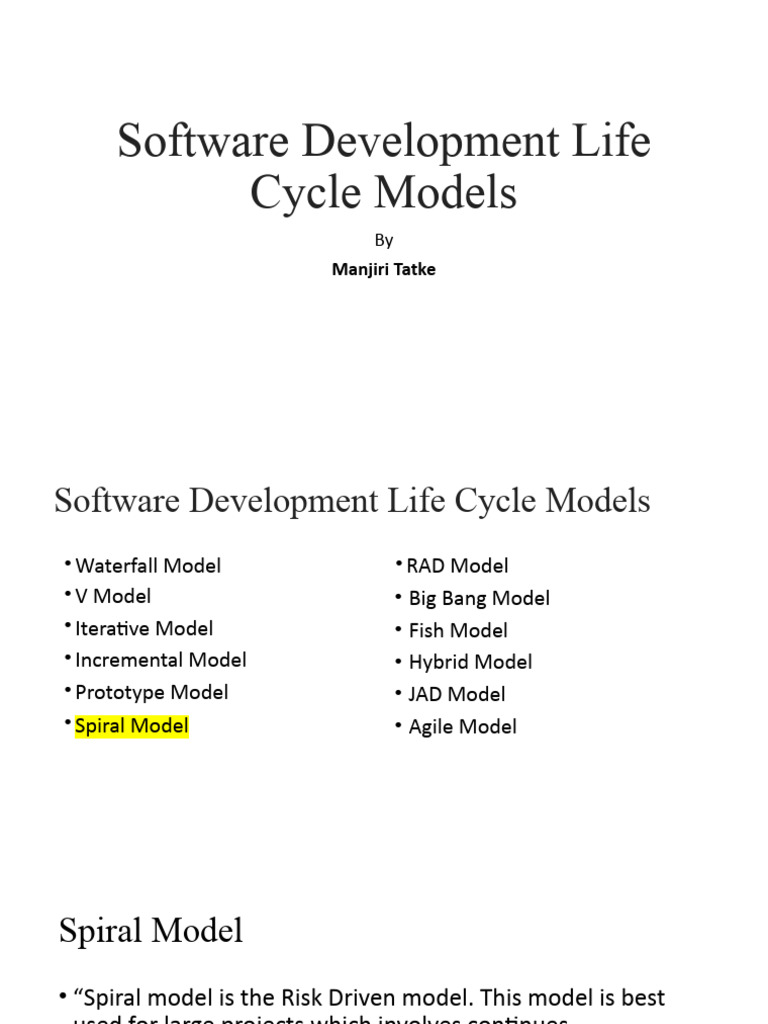 6 SDLC Model Spiral Model | PDF | Software Development Process | Systems Science