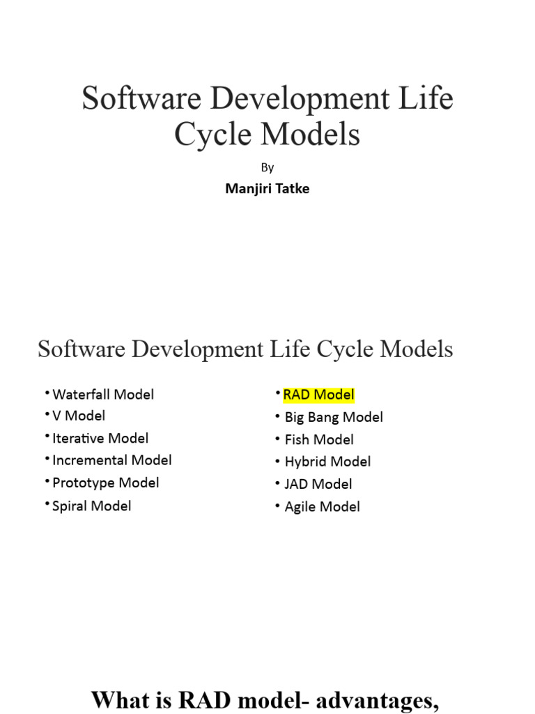 7 SDLC Model RAD Model | PDF | Software Development Process ...
