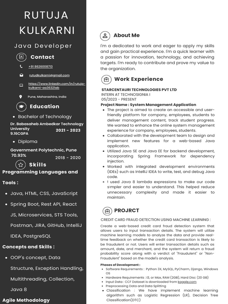 Rutuja Kulkarni | PDF | Java (Programming Language) | Machine Learning Rutuja Kulkarni | PDF | Java (Programming Language) | Machine Learning