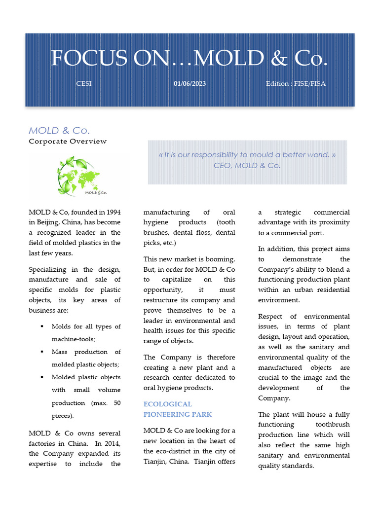 MOLD CO Flyer | PDF | China | World Politics