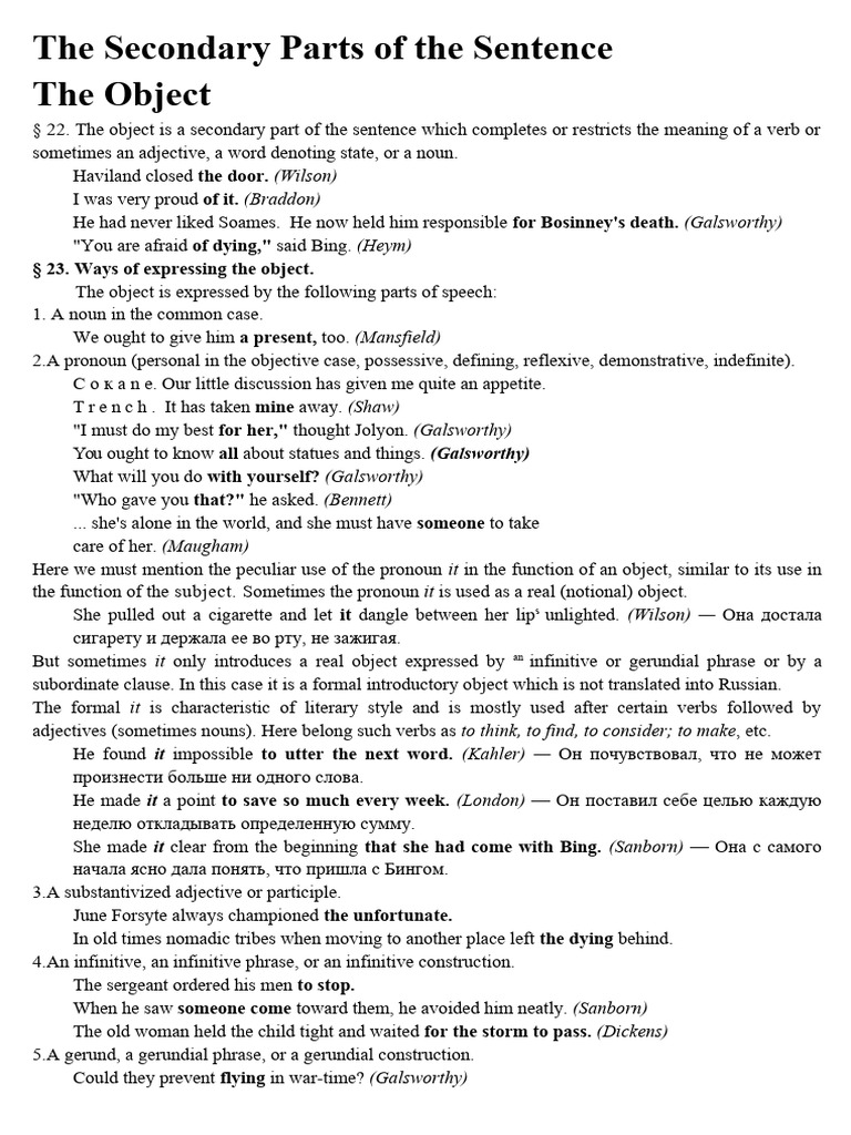 The Object and Its Types GSU | PDF | Object (Grammar) | Preposition And ... The Object and Its Types GSU | PDF | Object (Grammar) | Preposition And ...