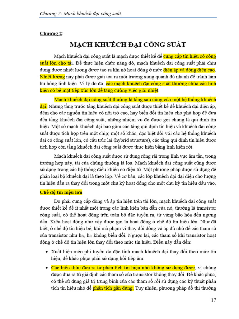 Chapter2 KhuechDaiCongSuat | PDF