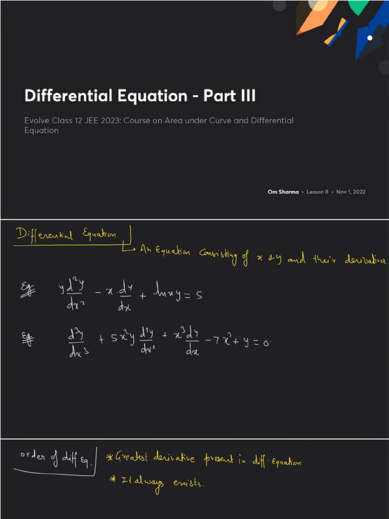 Differential Equation Part III With Anno | PDF