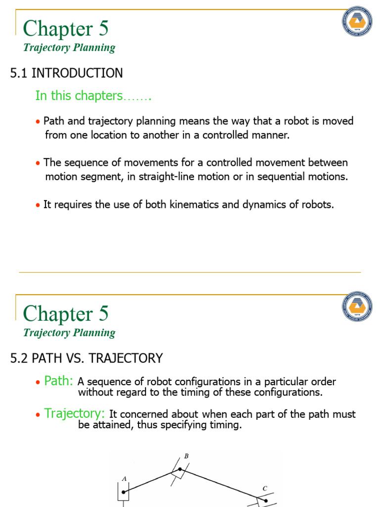 Chapter 5 - Trajectory Planning | PDF | Acceleration | Trajectory