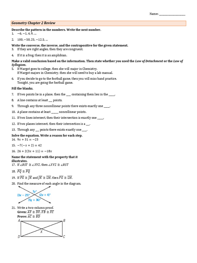 Geometry 02.review | PDF | Classical Geometry | Euclidean Geometry